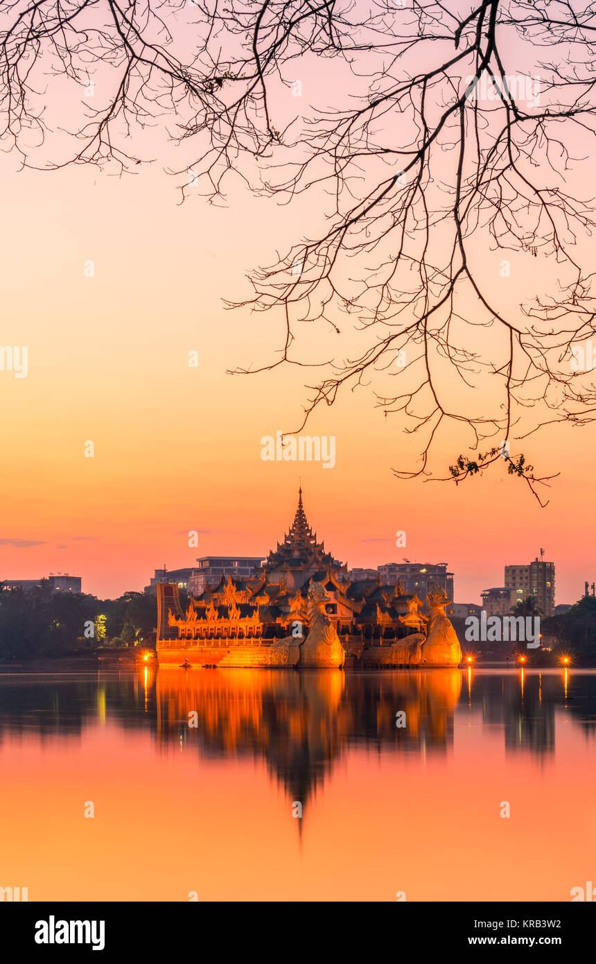 Royalty high quality free stock image of Karaweik palace in Yangon ...