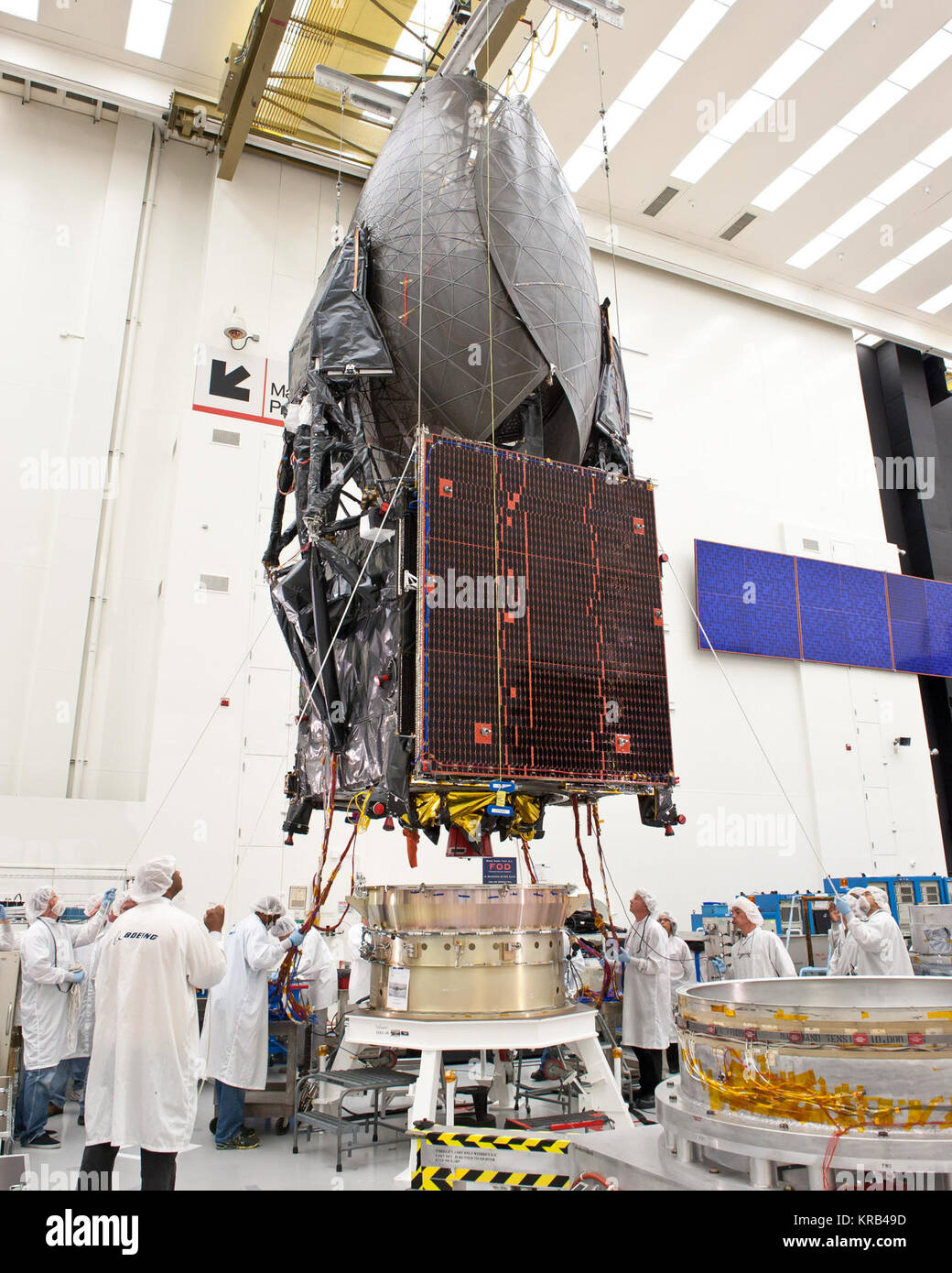 TDRS-K Undergoing a Fit Check. Credit: Boeing ----- CAPE CANAVERAL, Fla ...