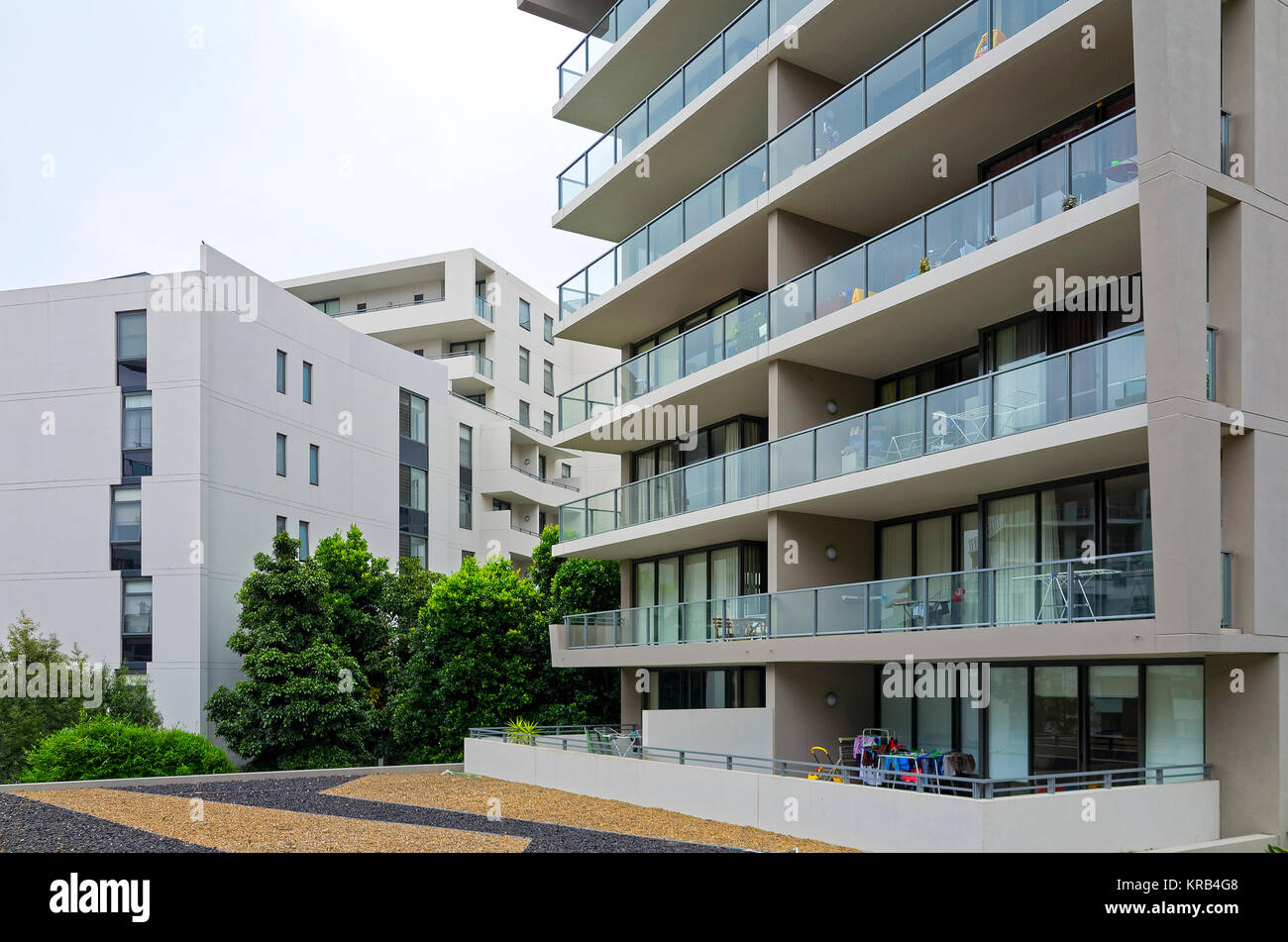 Modern urban apartment blocks at Rhodes, Sydney, Australia ...