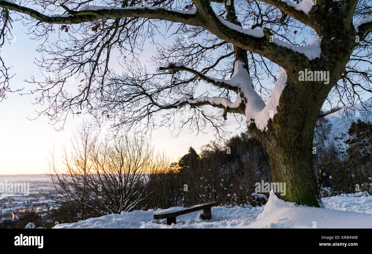 Snow scenes on the Malvern Hills in Worcestershire. UK Stock Photo - Alamy