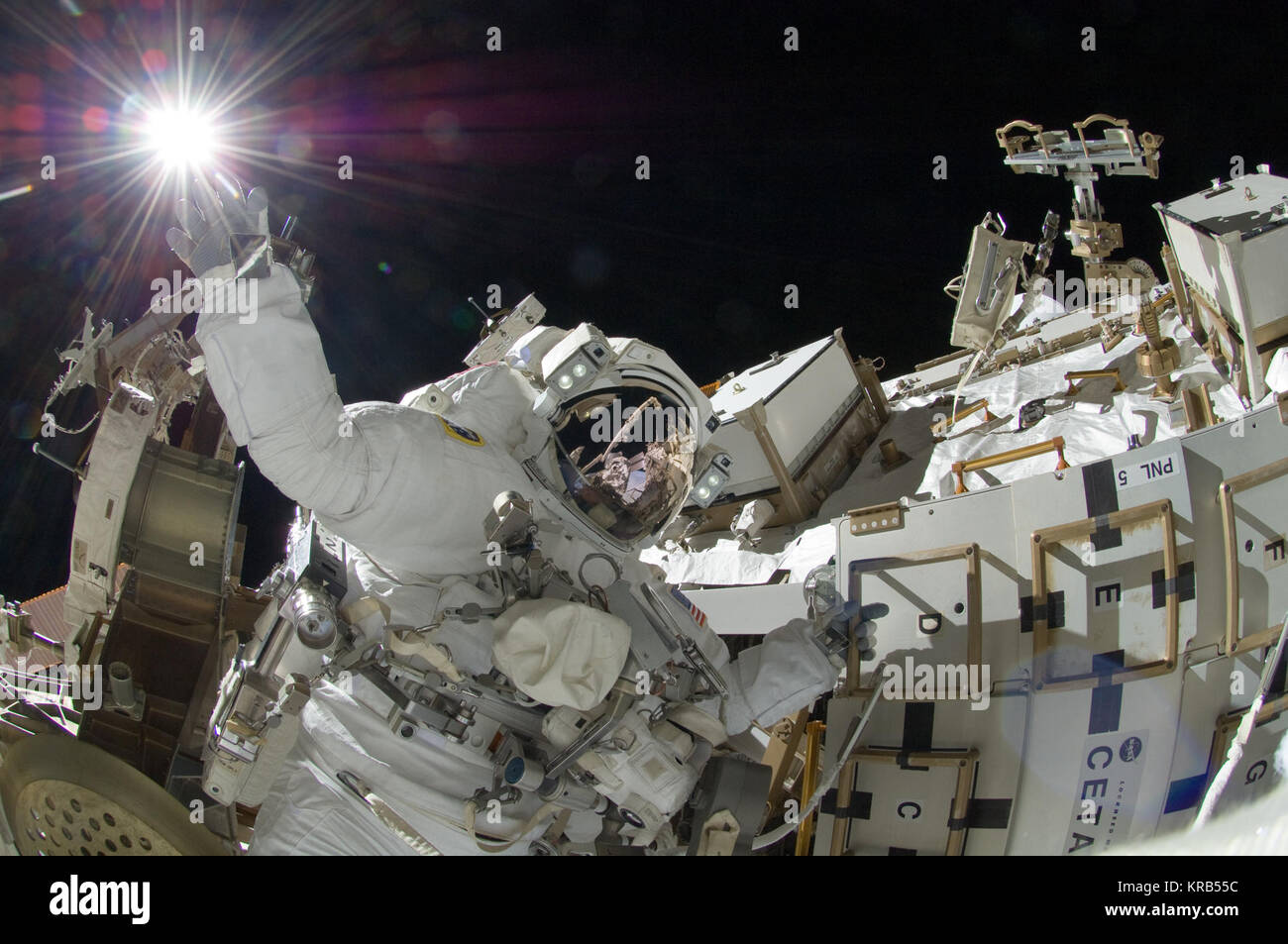 ISS-32 American EVA b6 Sunita Williams Stock Photo - Alamy