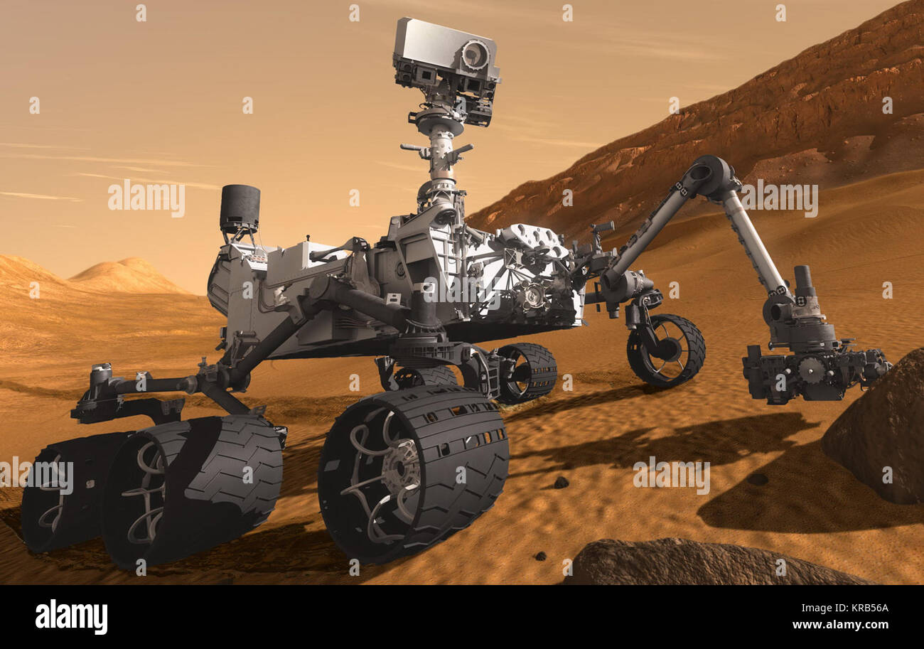 Mars Science Laboratory Curiosity rover cropped Stock Photo - Alamy