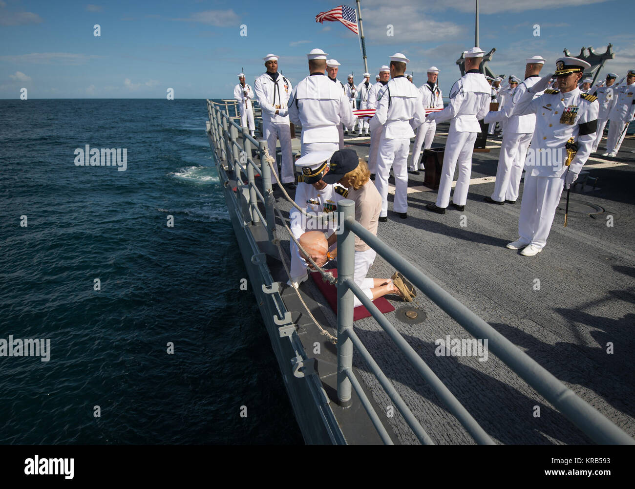 US Navy Lieutenant Commander Paul Nagy, USS Philippine Sea, and Carol ...