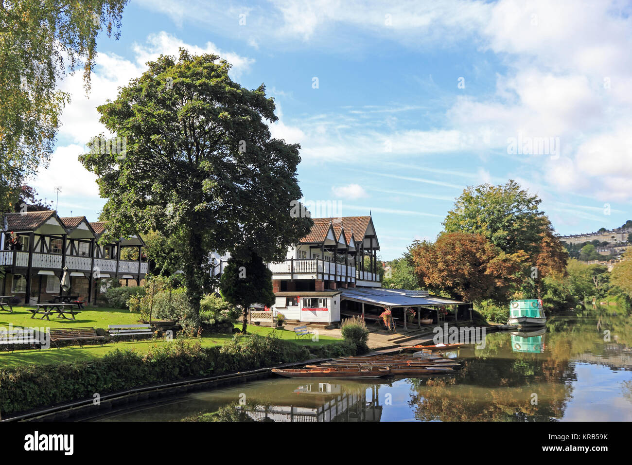 Bath Boat Station and Bathwick Boatman Restaurant, Bath Stock Photo - Alamy