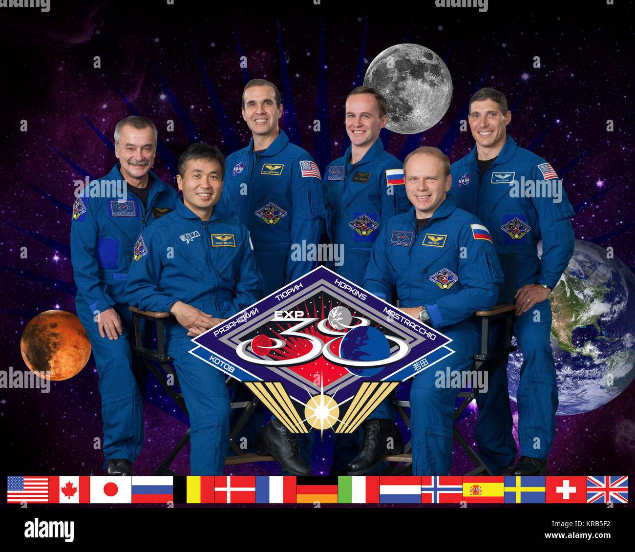 Official portrait for Expedition 38 – Crew members are: (Soyuz 36 ...