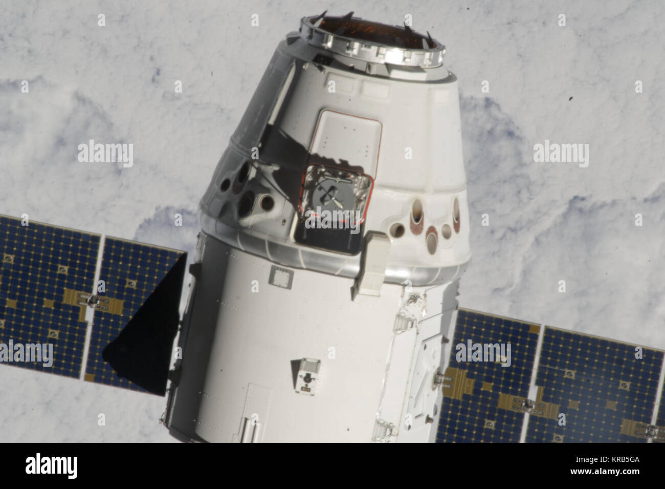 SpaceX CRS-1 approaches ISS c Stock Photo - Alamy