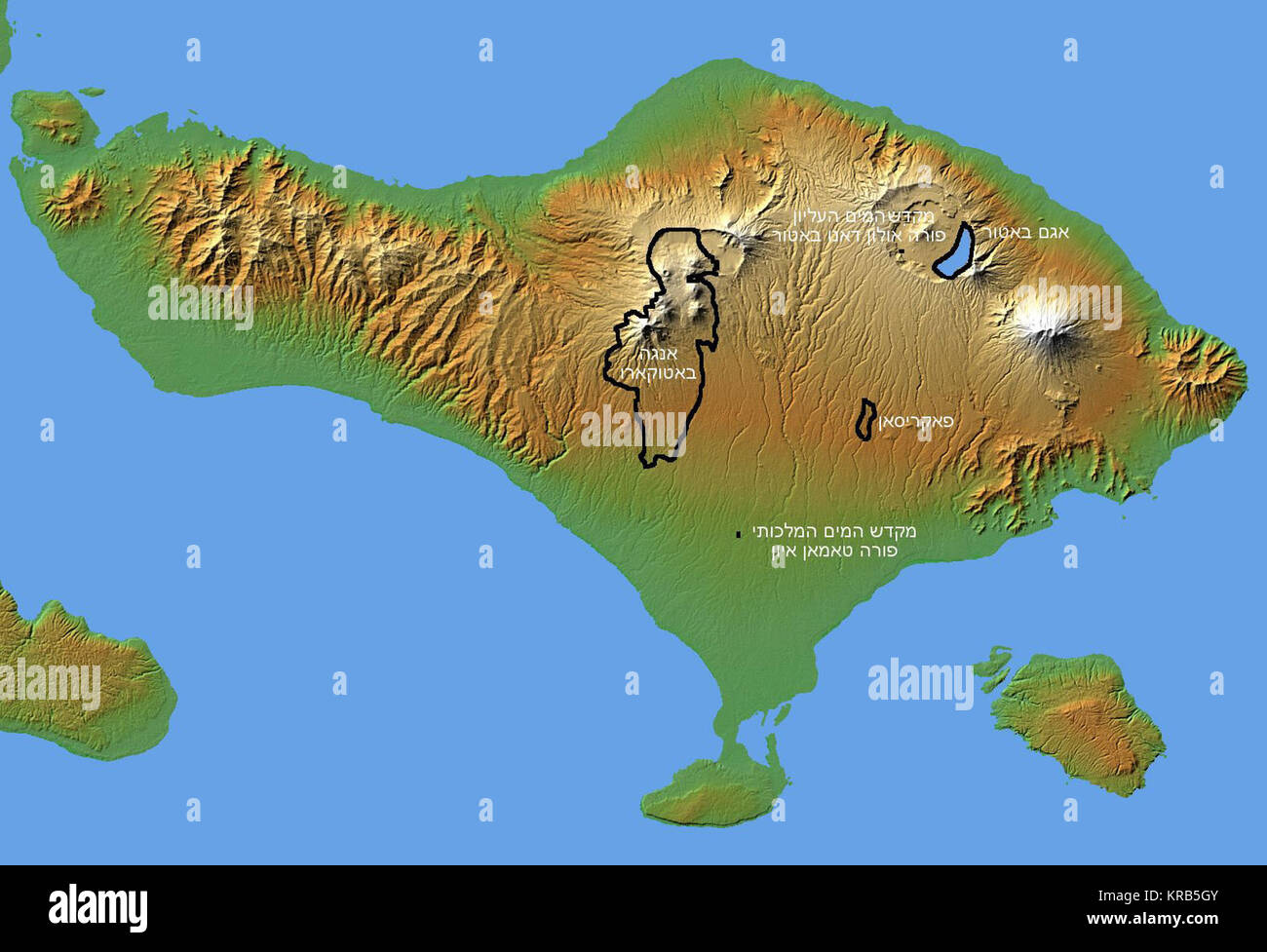 converted PNM file Topography of Bali-SUBAK Stock Photo - Alamy