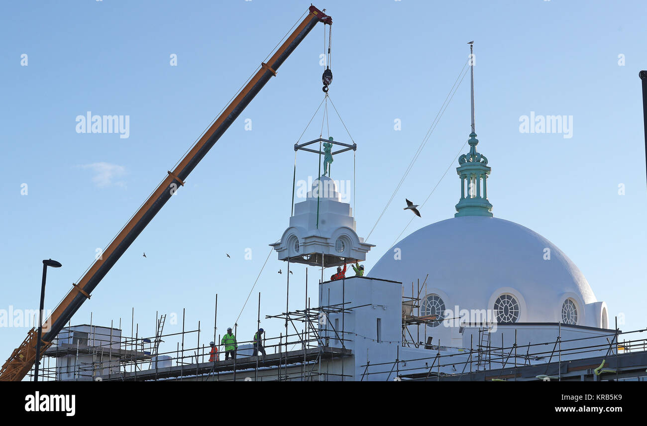 One of the two dancing ladies is returned to the Spanish City Dome in ...