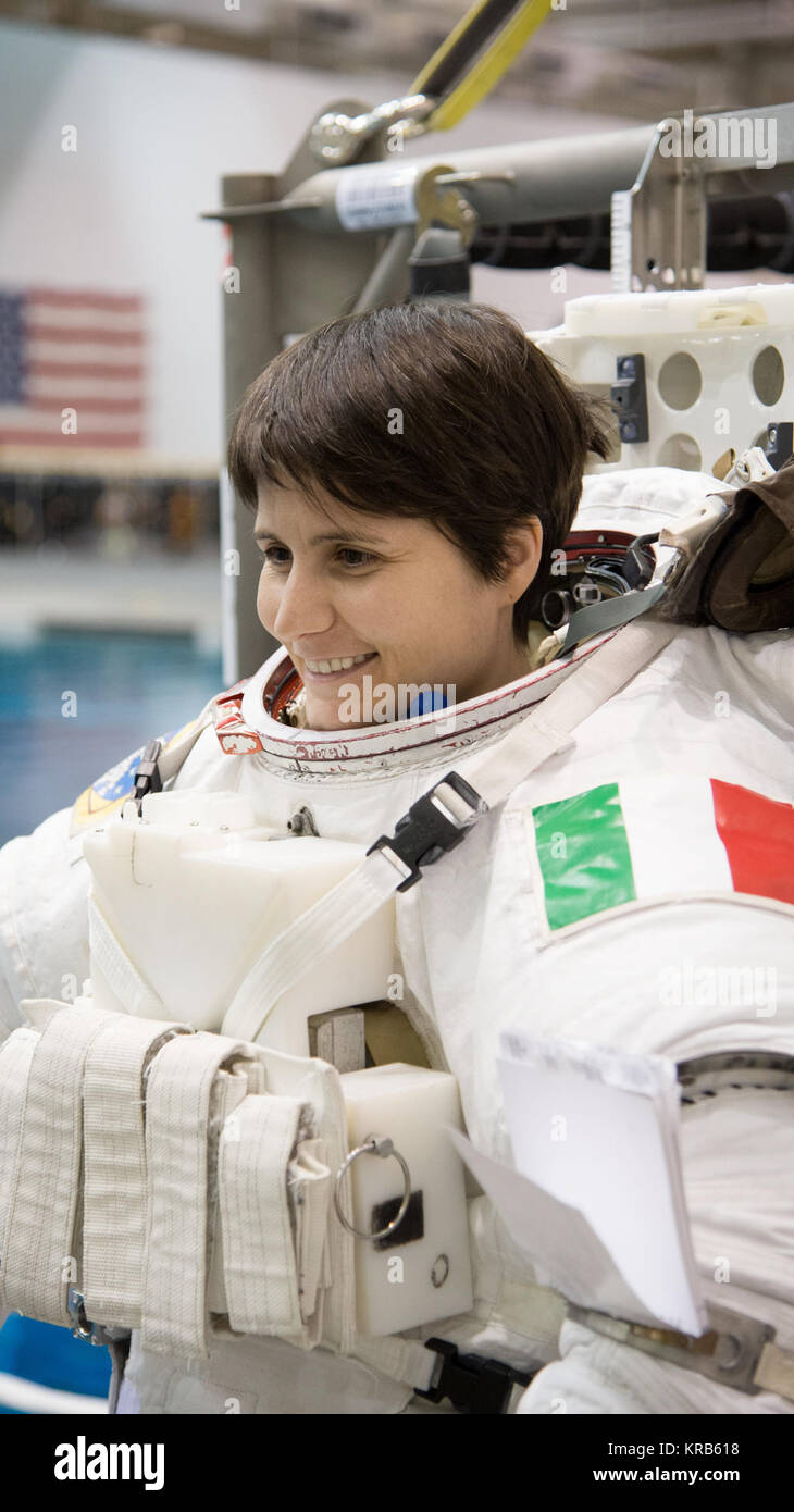 Date: 11-09-12 Location: NBL - Pool Topside Subject: Expedition 42 crew member and Italian ESA ...