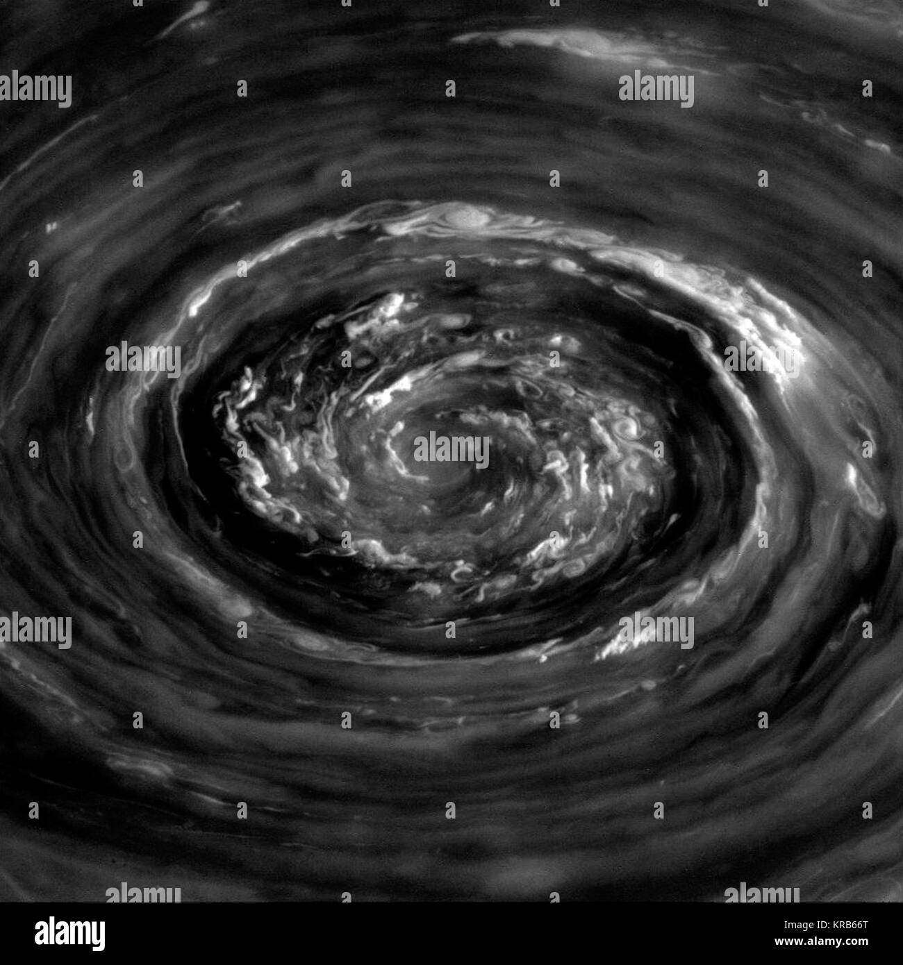 Saturn north polar vortex 2012-11-27 Stock Photo - Alamy