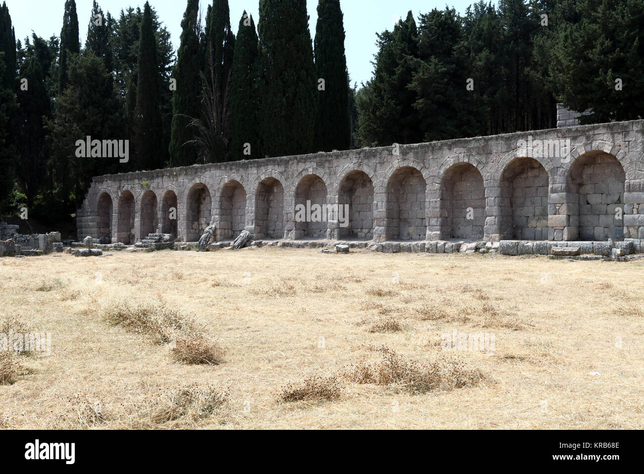 Asklepion place on the island of Kos where Hippocrates has built one of ...