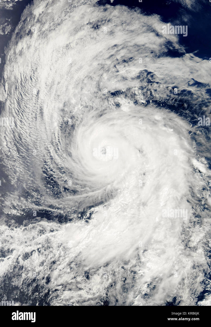 Hurricane Daniel at Peak Intensity Jul 7 2012 Stock Photo - Alamy