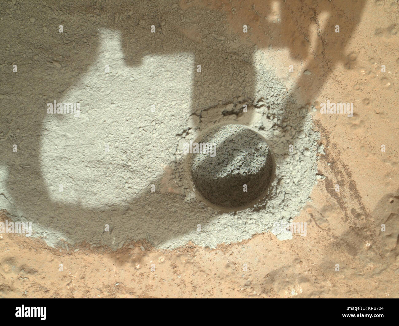 Preparatory Test of Drilling on Mars Generates Rock Powder Stock Photo ...