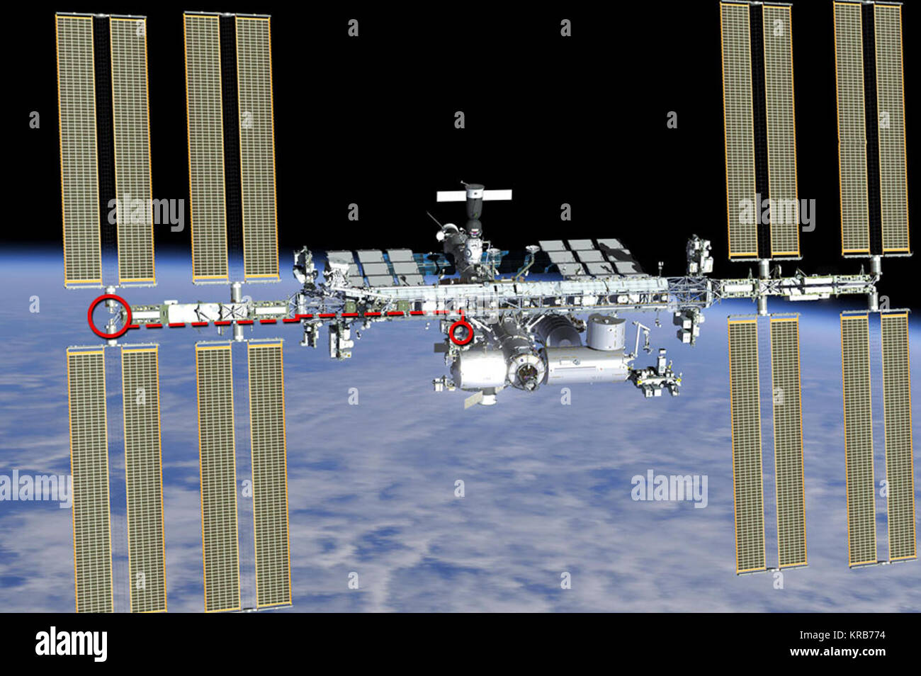 ISS-46 EVA-1 Translation Path Stock Photo - Alamy