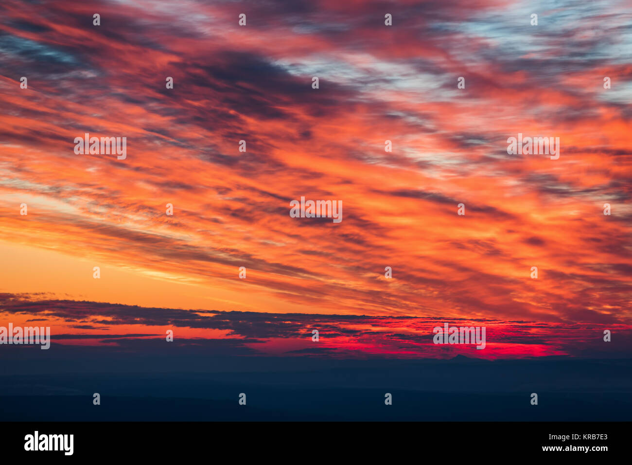 Cloudscape and dramatic orange sky, sunset shot Stock Photo - Alamy