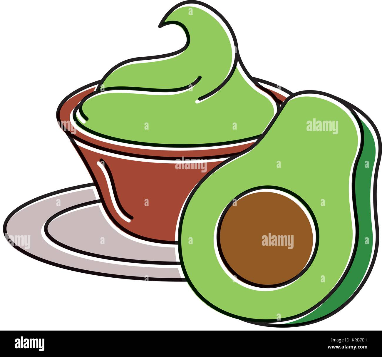 Avocado container Stock Vector Images - Alamy