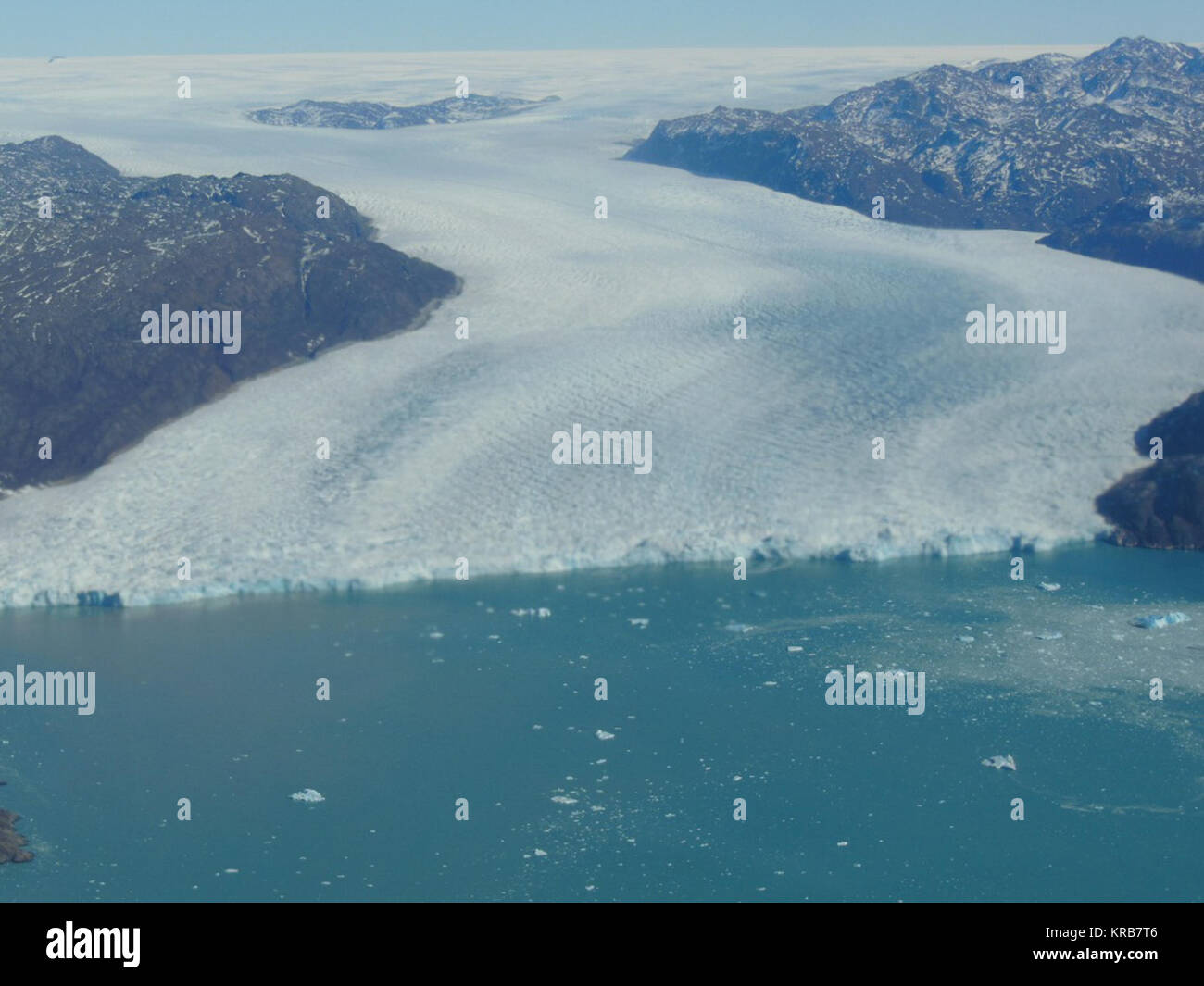 Icebergs in Front of Calving Front Stock Photo - Alamy