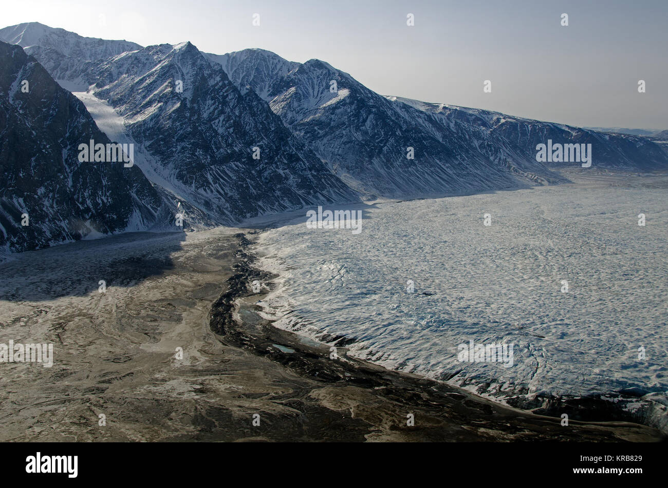 Terminus of Wordie Glacier in northeast Greenland with small terminal ...