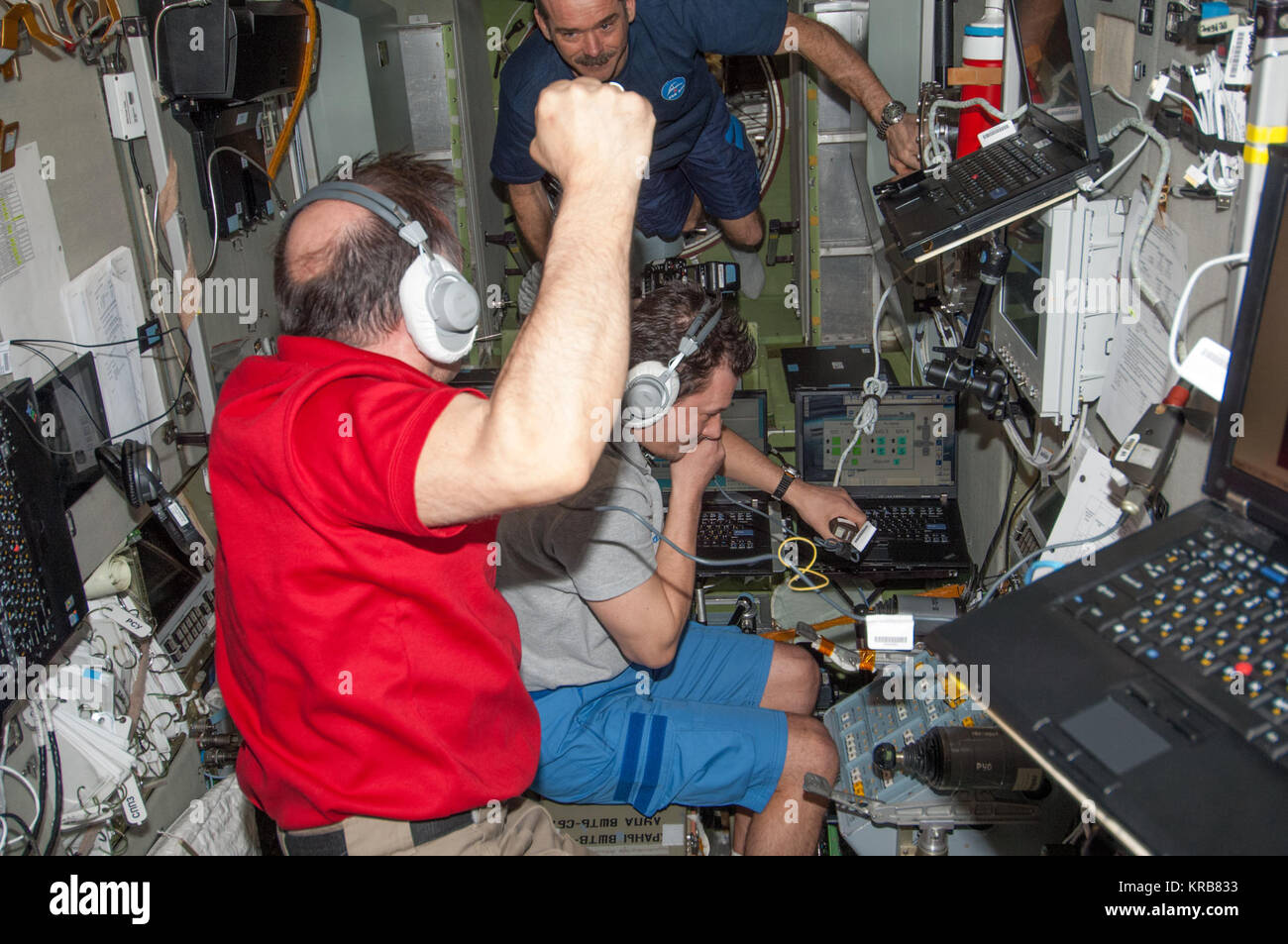 ISS-35 Successful docking of the Progress M-19M spacecraft Stock Photo ...
