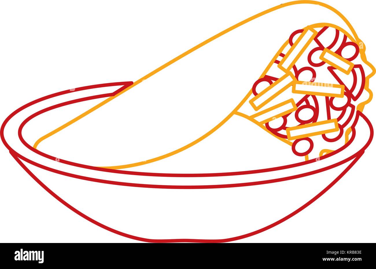 dish with delicious mexican food tacos Stock Vector Image & Art - Alamy