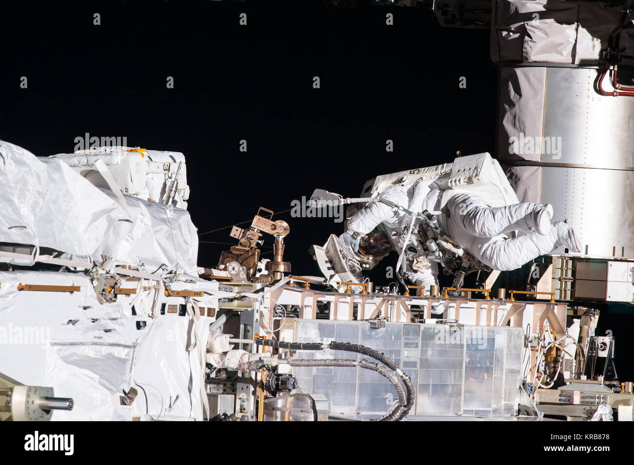ISS-35 Contingency EVA 08 Tom Marshburn Stock Photo - Alamy
