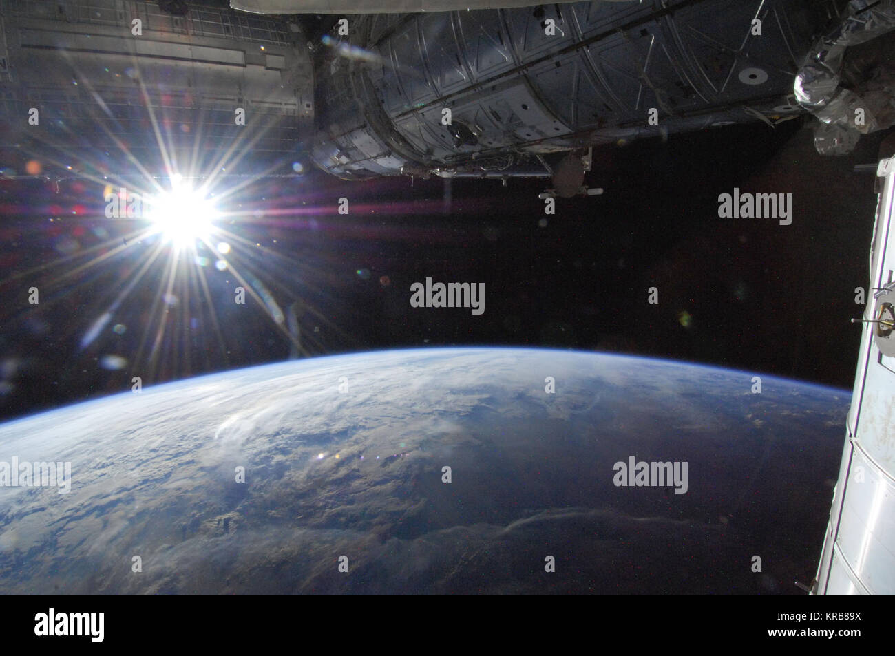 Sun Over Earth's Horizon Stock Photo - Alamy