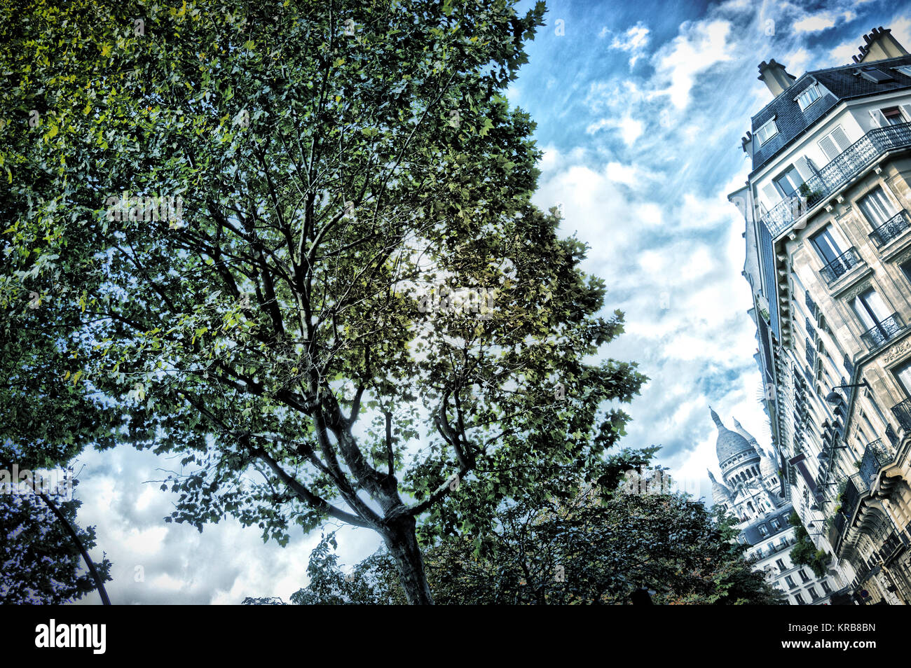 Paris cityscape HDR Stock Photo - Alamy