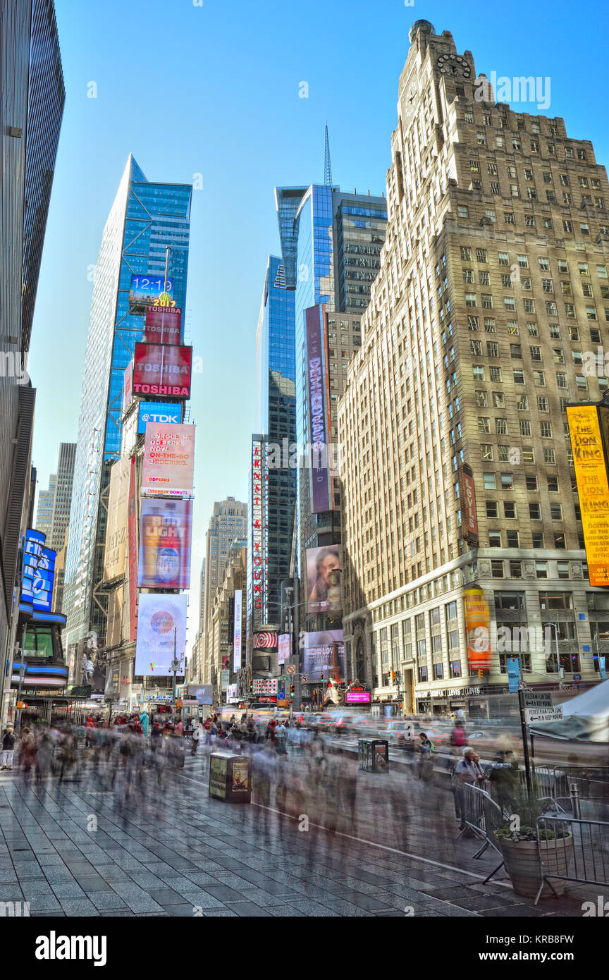 New York City, USA - October 20, 2017: Times Square at sunny day taken ...