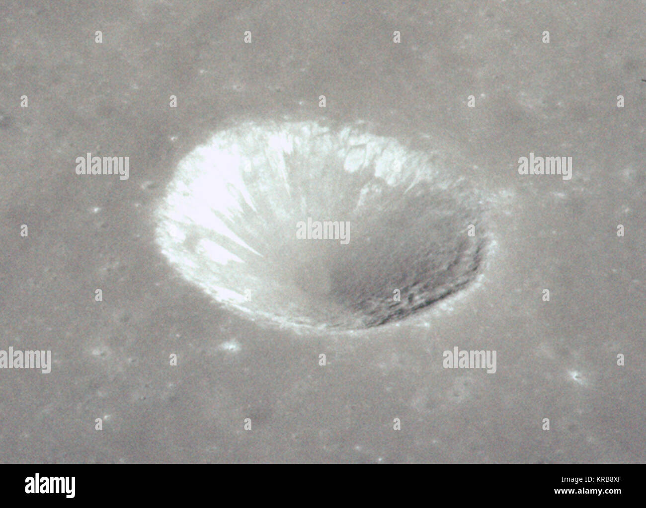 Clerke crater AS17-151-23217 Stock Photo - Alamy