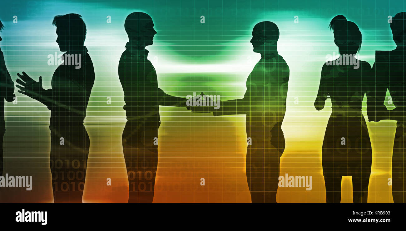 Business technology meet silhouette hi-res stock photography and images ...