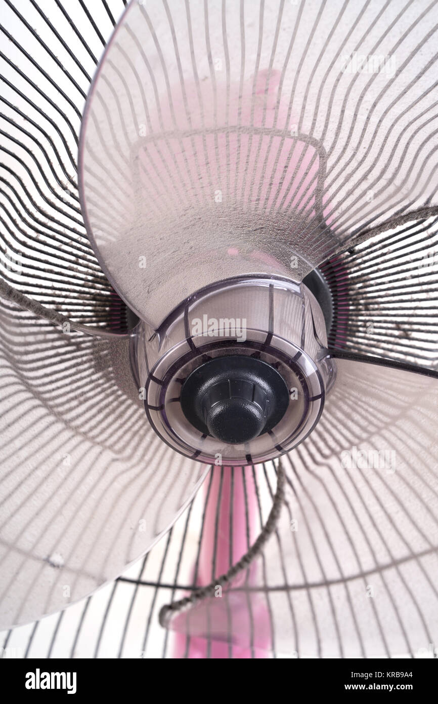 dirty electric fan on white background Stock Photo - Alamy