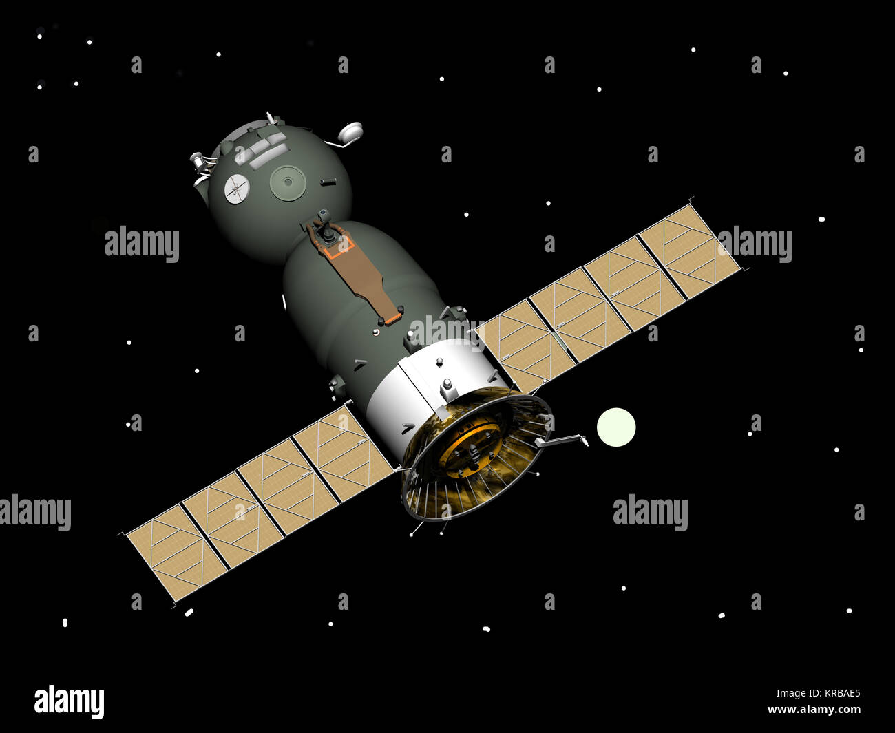 Soyuz space capsule in space Stock Photo - Alamy