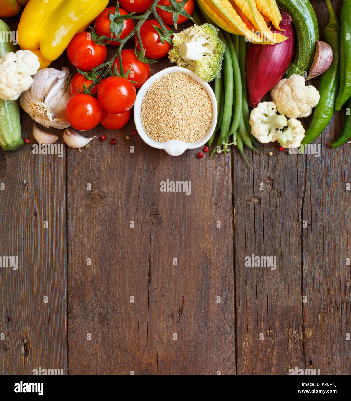 Raw Amaranth Grain and vegetables Stock Photo - Alamy