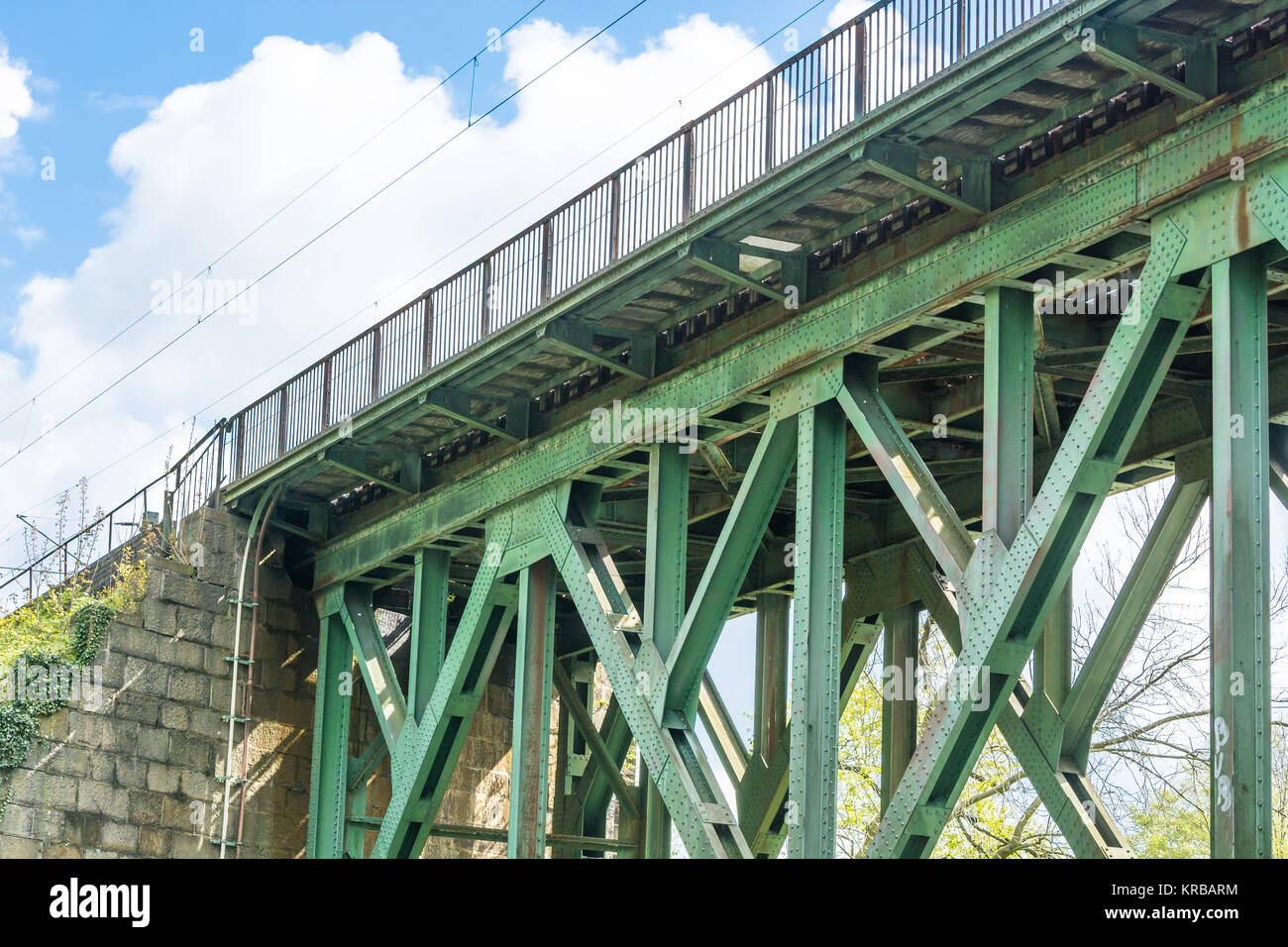 steel railway bridge Stock Photo - Alamy