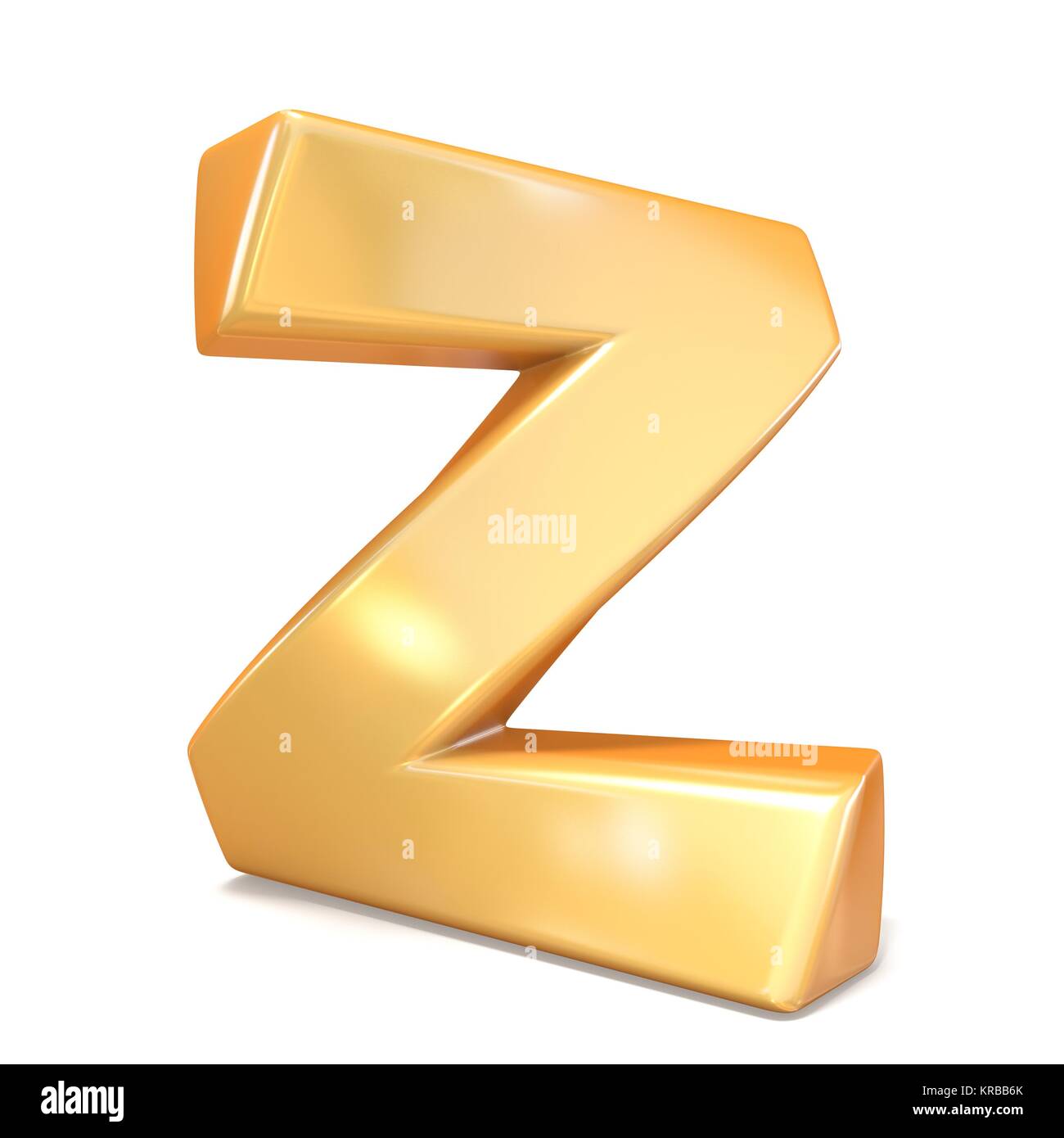Orange twisted font uppercase letter Z 3D render illustration isolated ...