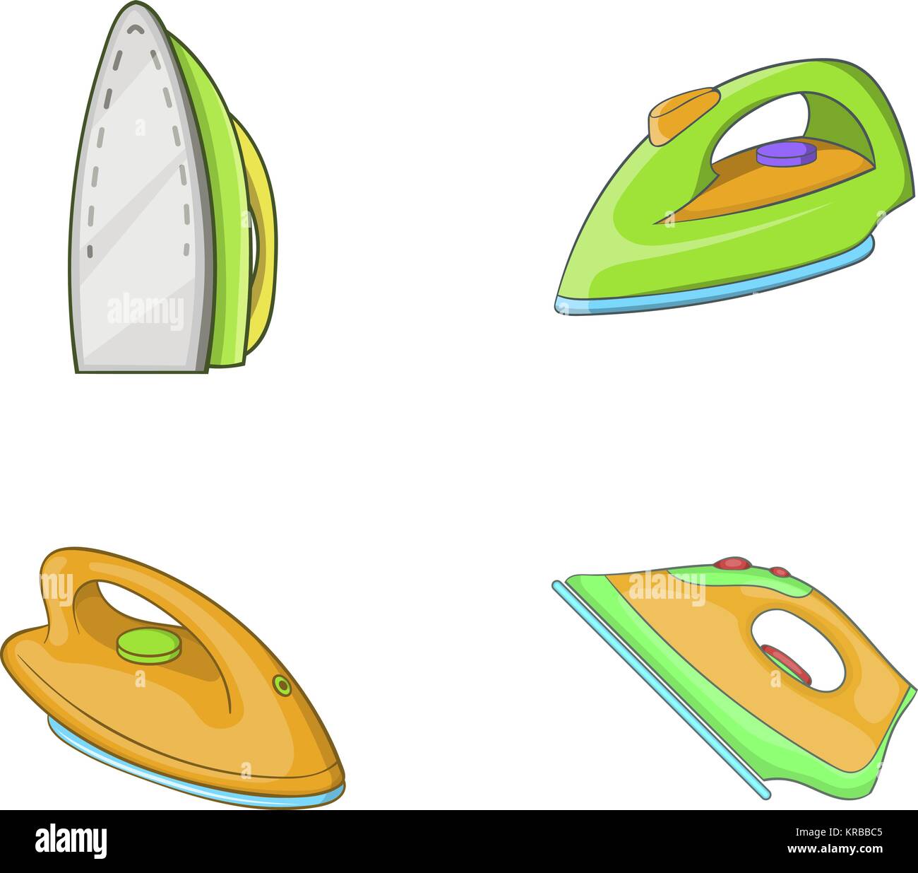 Iron icon set, cartoon style Stock Vector Image & Art - Alamy