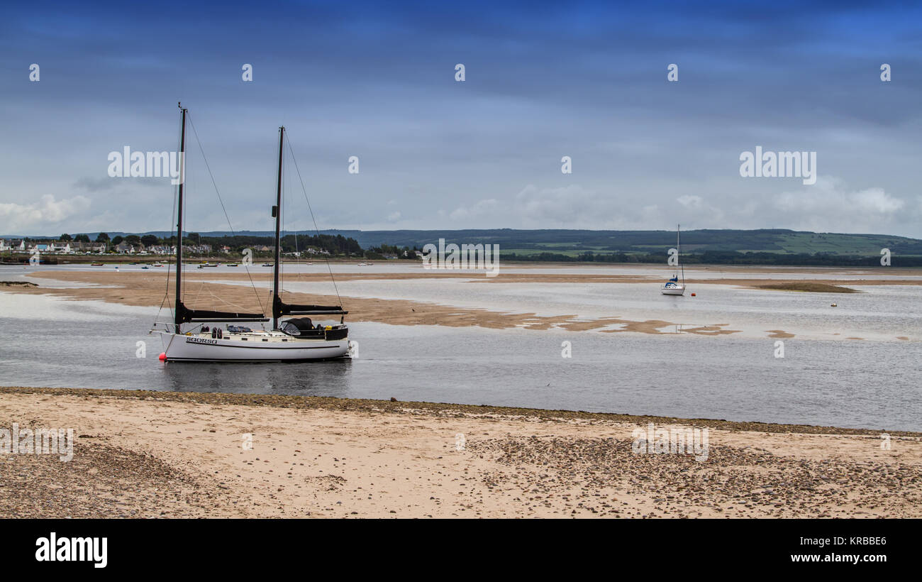 sailboat on the scottish coast Stock Photo - Alamy