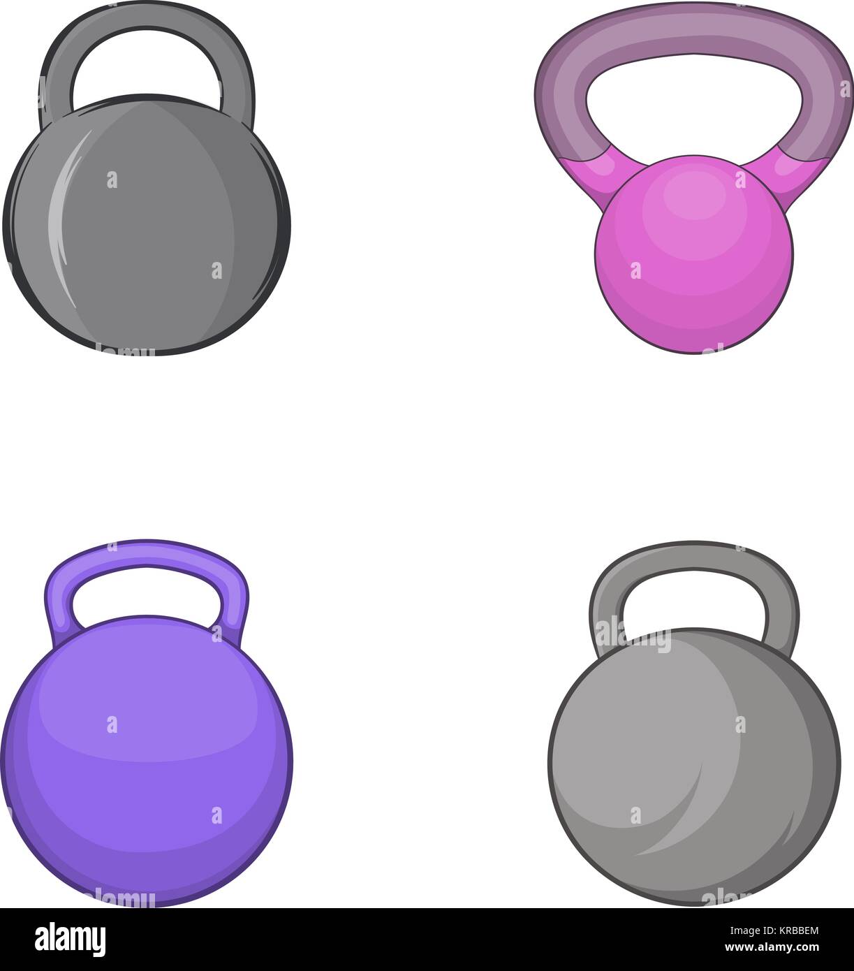 Weights icon set, cartoon style Stock Vector Image & Art - Alamy