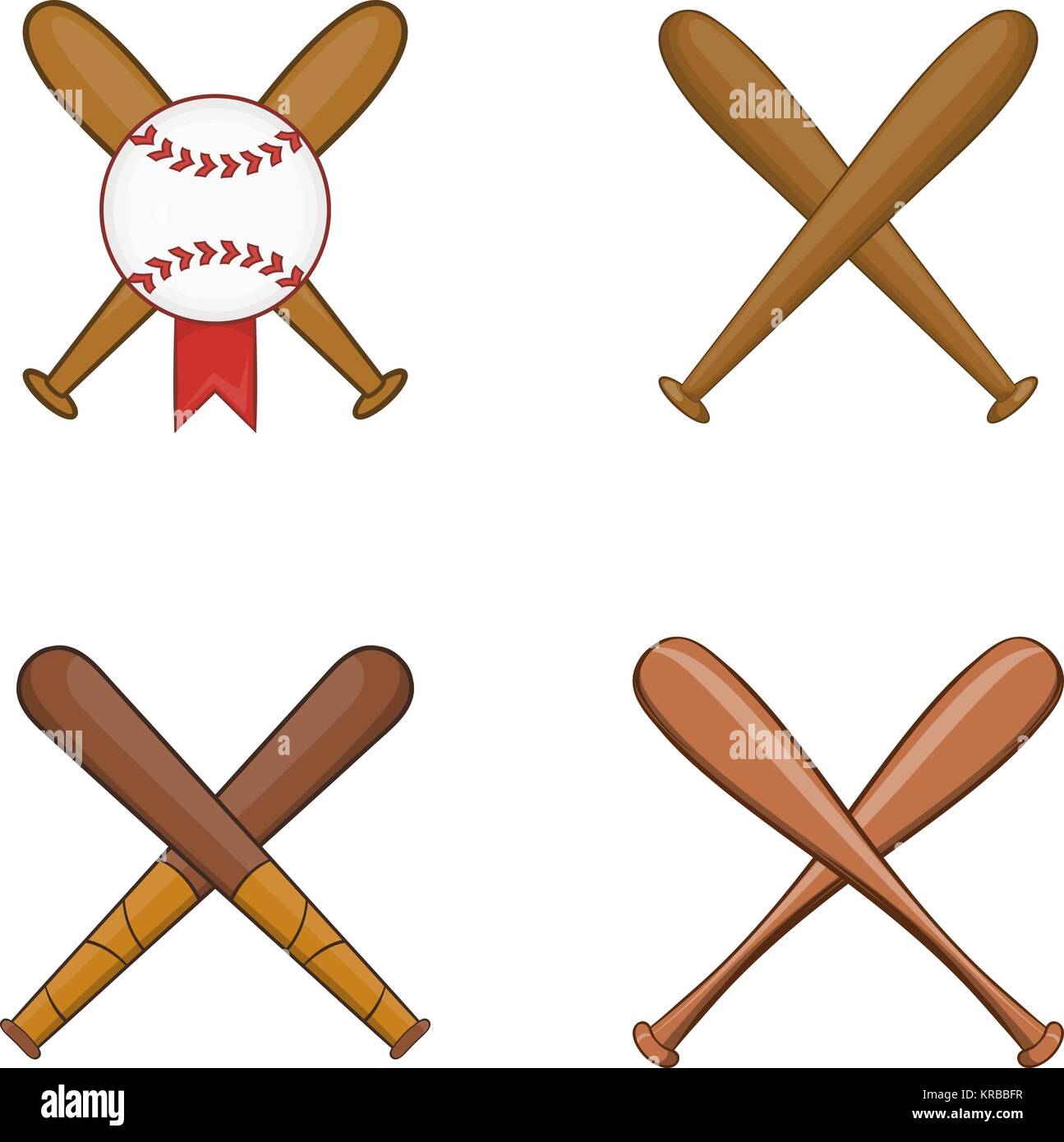 Baseball bit icon set, cartoon style Stock Vector Image & Art - Alamy