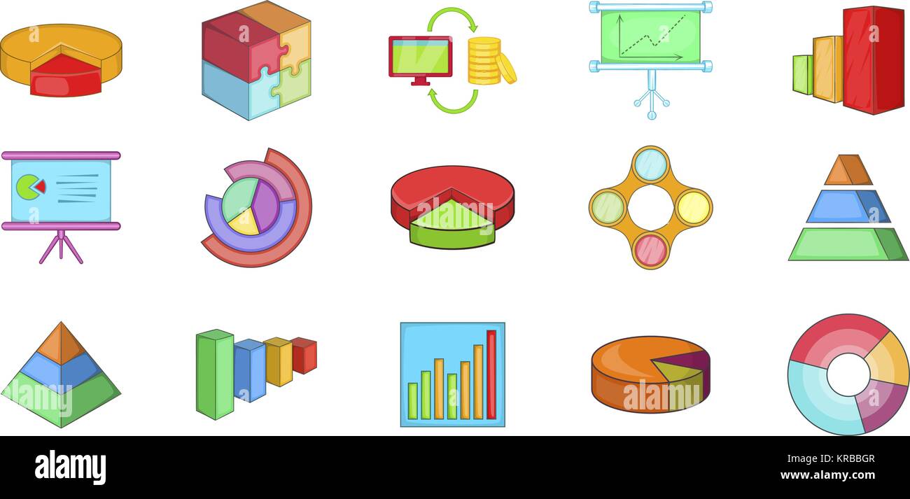 Diagram icon set, cartoon style Stock Vector Image & Art - Alamy