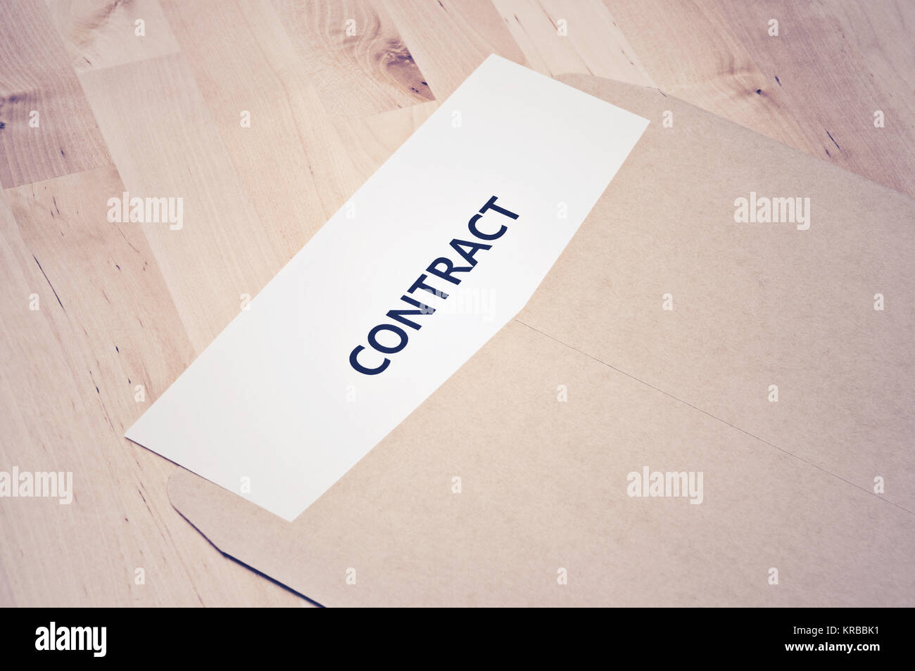 Contract documents and document envelope : Business concept Stock Photo ...