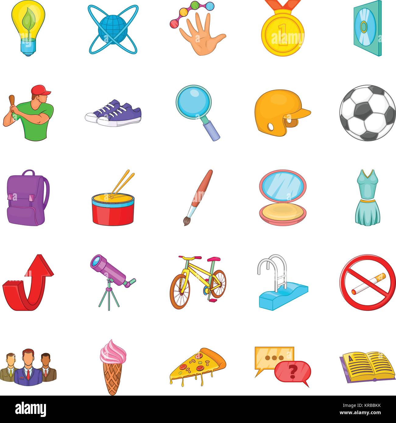 Perfect world icons set, cartoon style Stock Vector Image & Art - Alamy