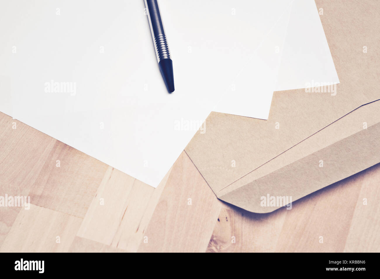 Document envelope and pen : Business concept Stock Photo - Alamy