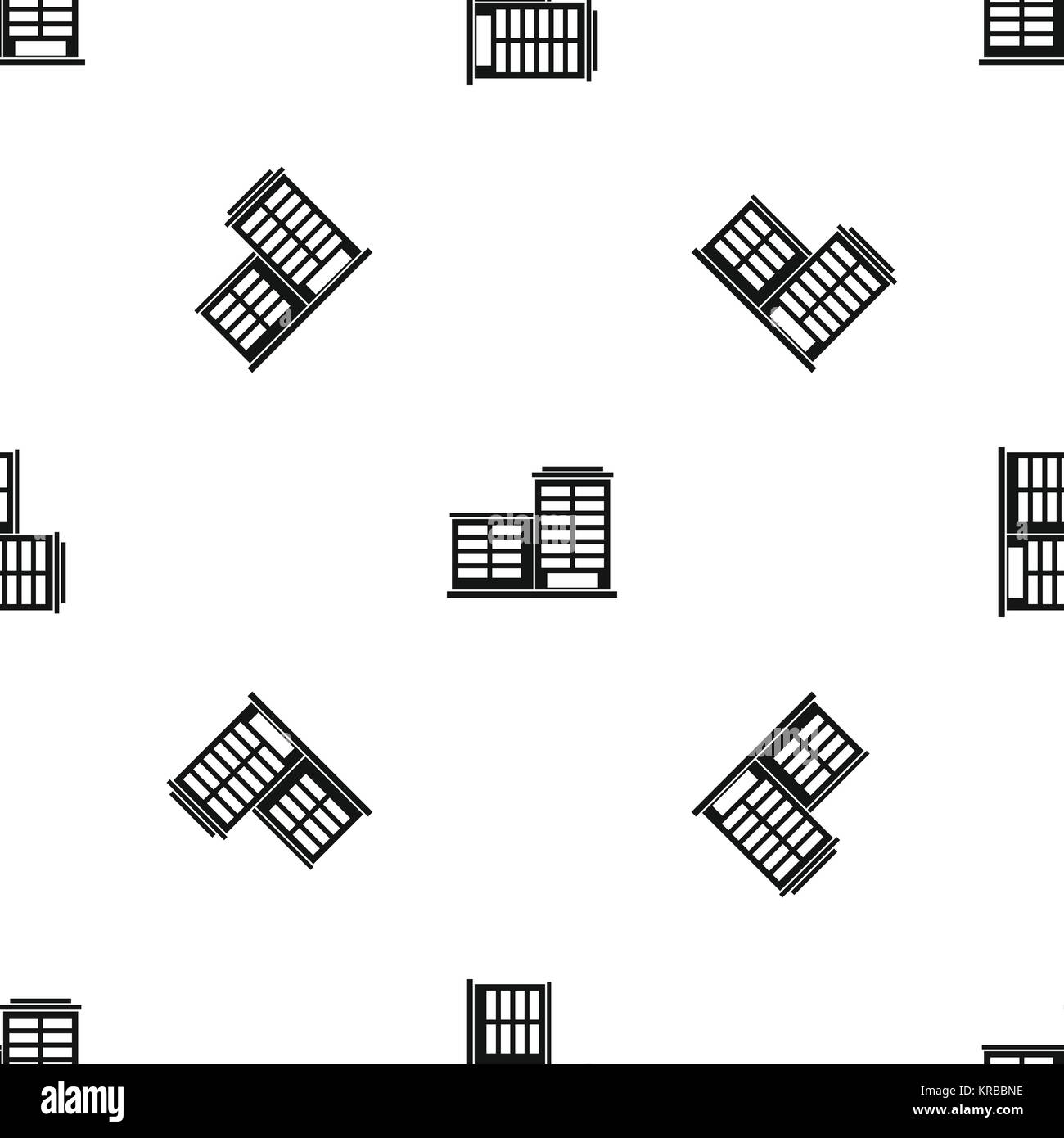 Manufacturing factory building pattern seamless black Stock Vector ...