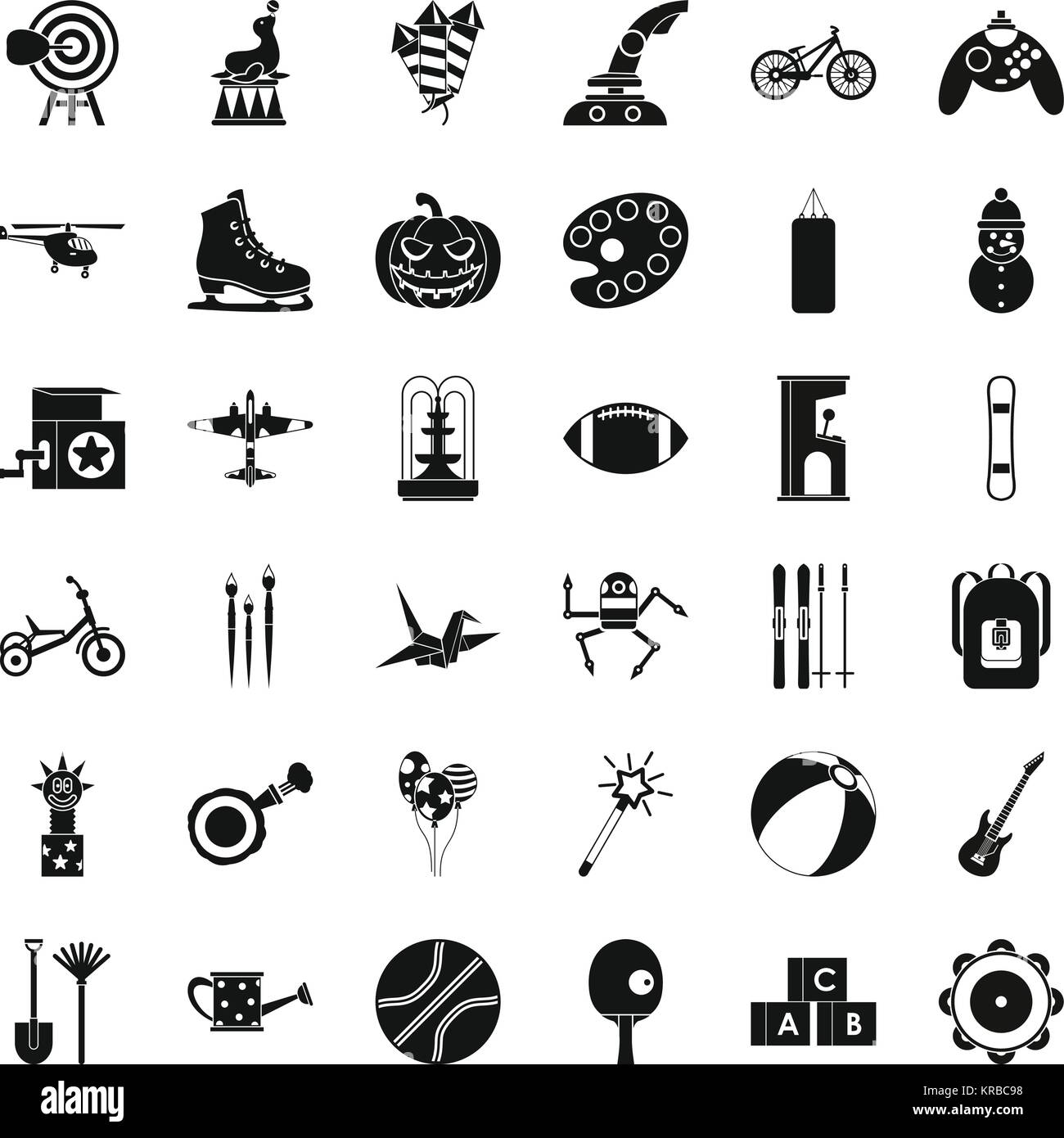 Child activity icons set, simple style Stock Vector Image & Art - Alamy