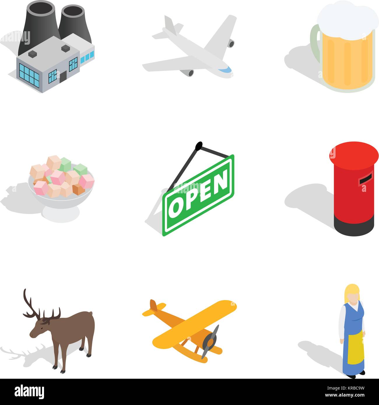 Border icons set, isometric style Stock Vector Image & Art - Alamy