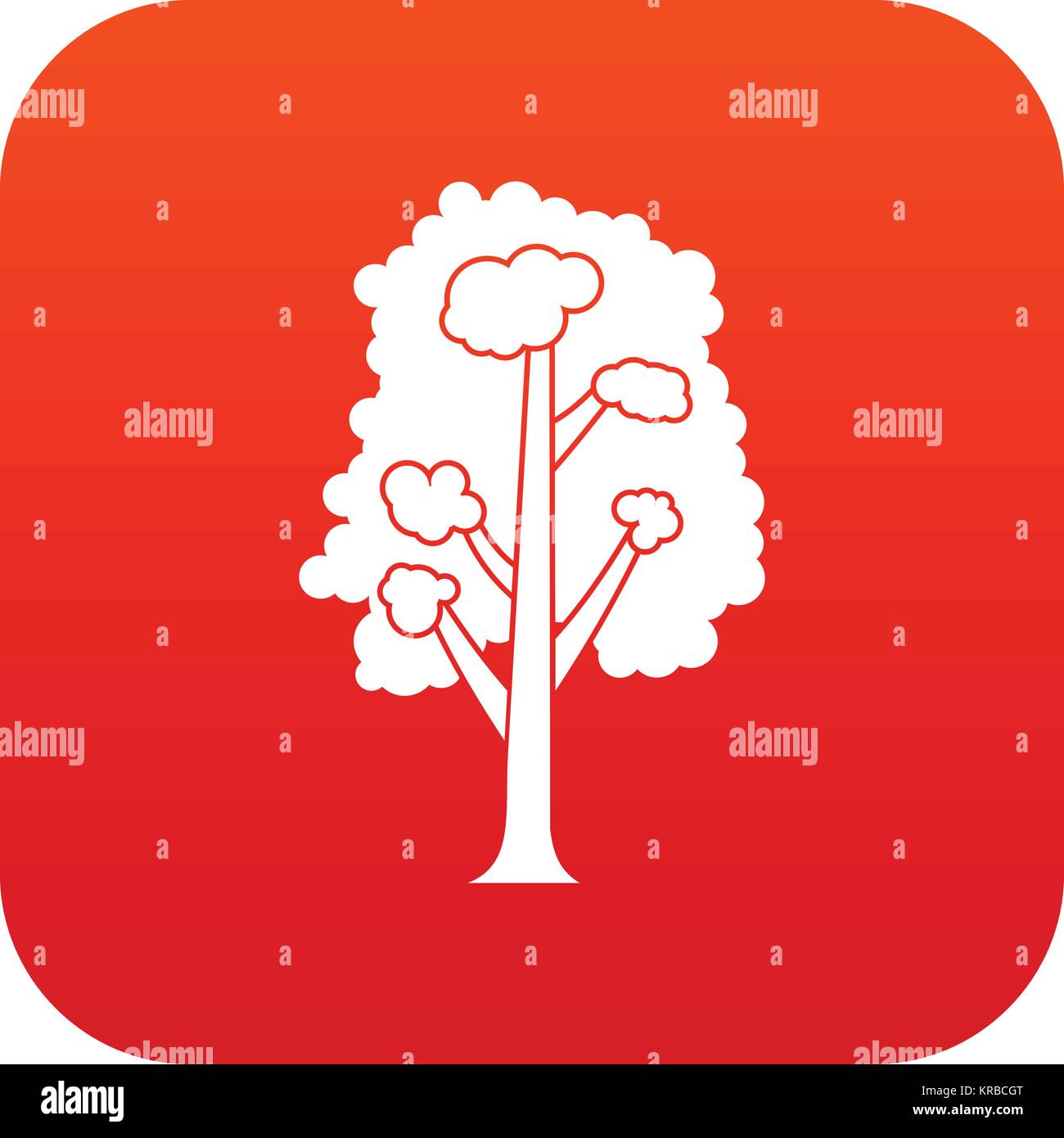 Tree icon digital red Stock Vector Image & Art - Alamy