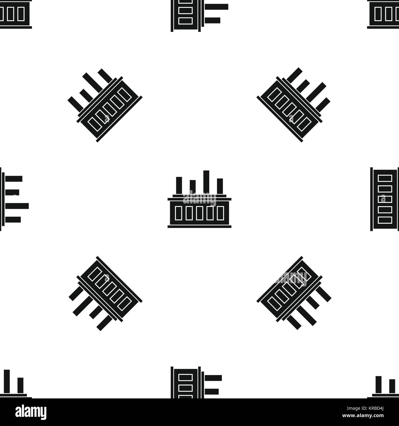 Industrial factory building pattern seamless black Stock Vector Image ...