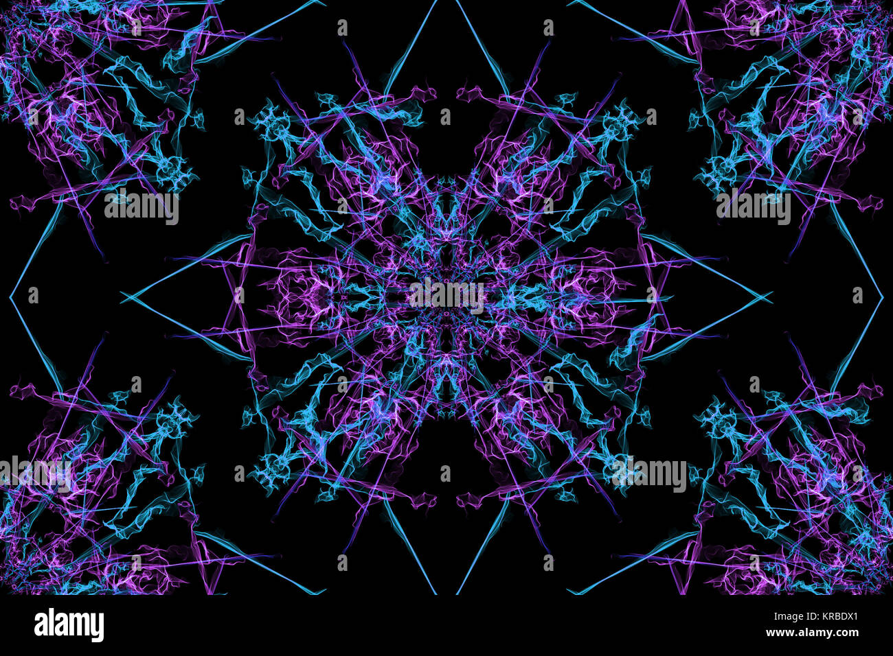 Beautiful fractal flower. Computer generated graphics. Silk symmetry ...