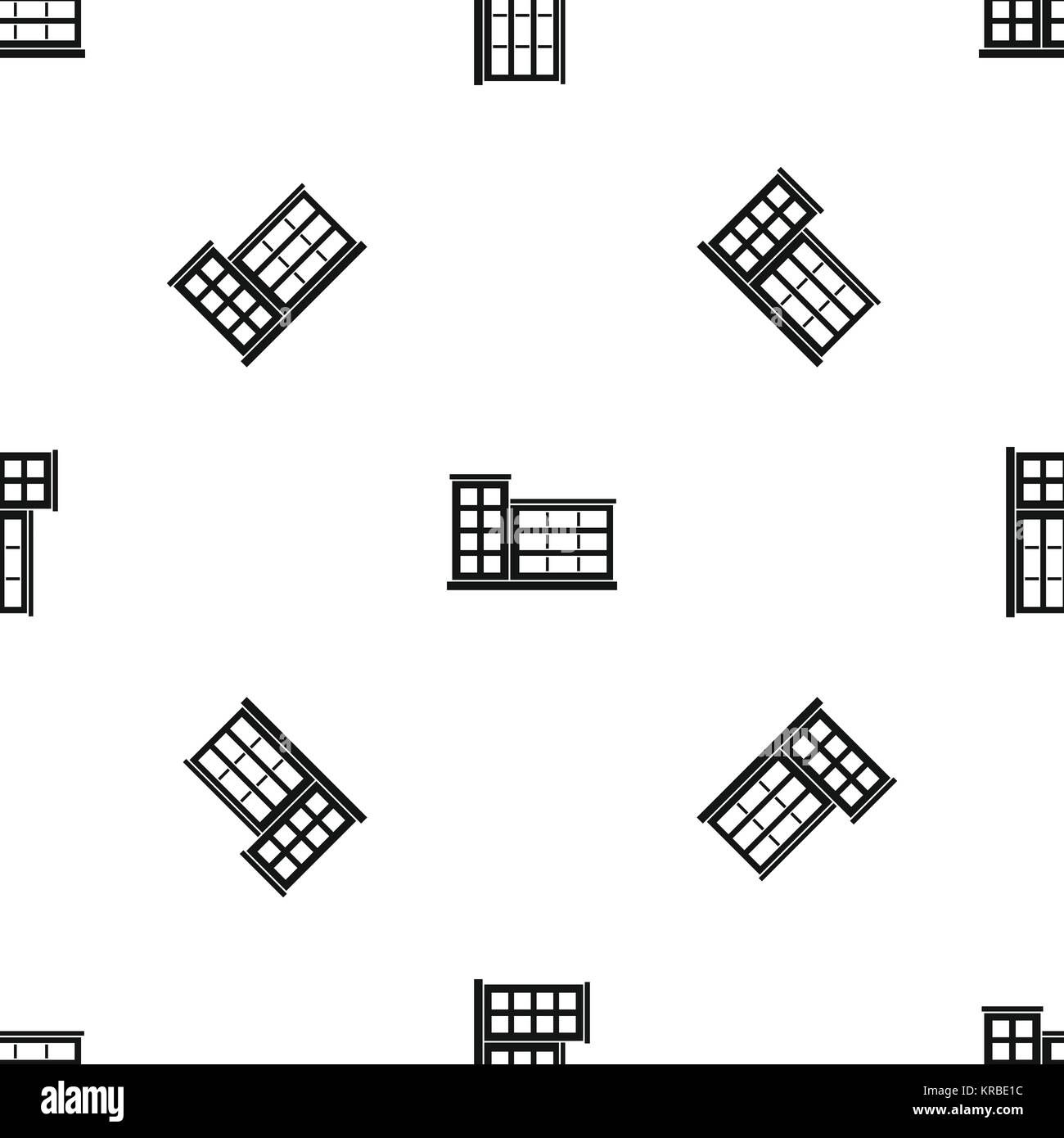 Industrial factory building pattern seamless black Stock Vector Image ...